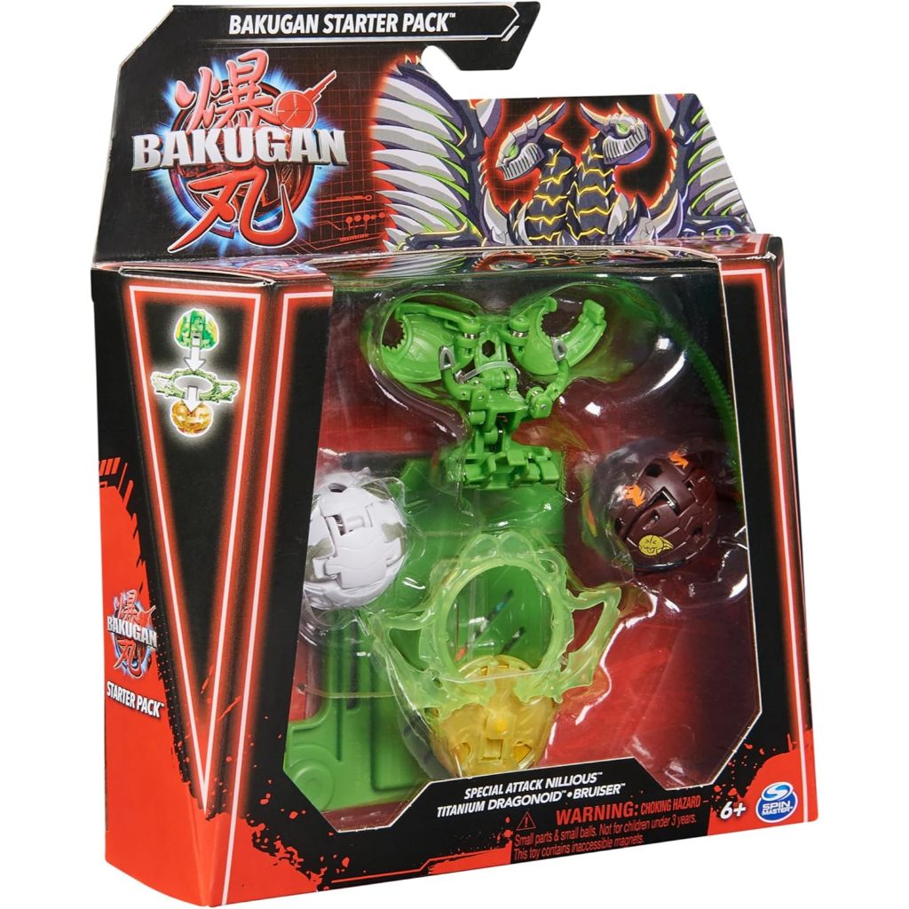 Bakugan Starter 3-Pack, Special Attack Nillious, Titanium Dragonoid, Bruiser, Customizable ...
