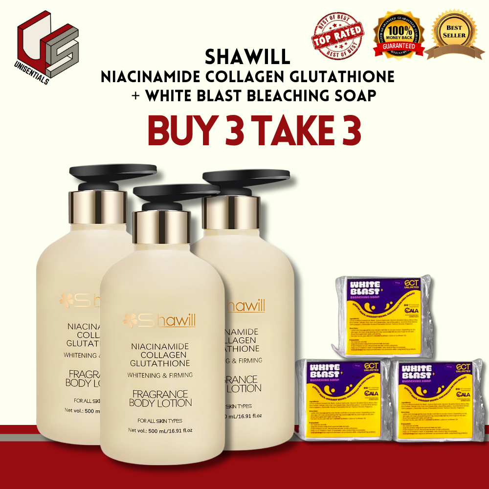 Shawill Niacinamide Whitening Body Lotion Collagen Glutathione + White ...