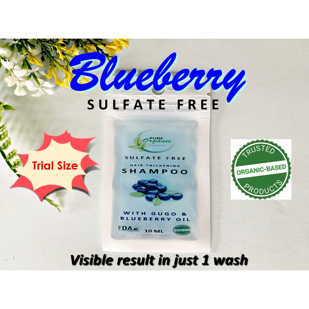Sulfate Free Hair Thickening Blueberry Shampoo by Pure Organic For Hair ...