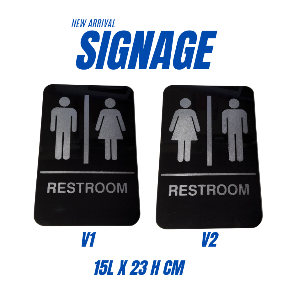 ARTKART Door Restroom sign for business, shop, store, cafe | Shopee ...