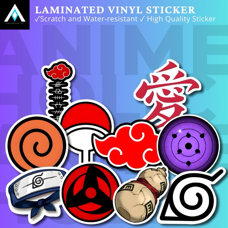 NARUTO AESTHETIC STICKERS AND MORE, ANIME STICKERS LAMINATED VINYL ...