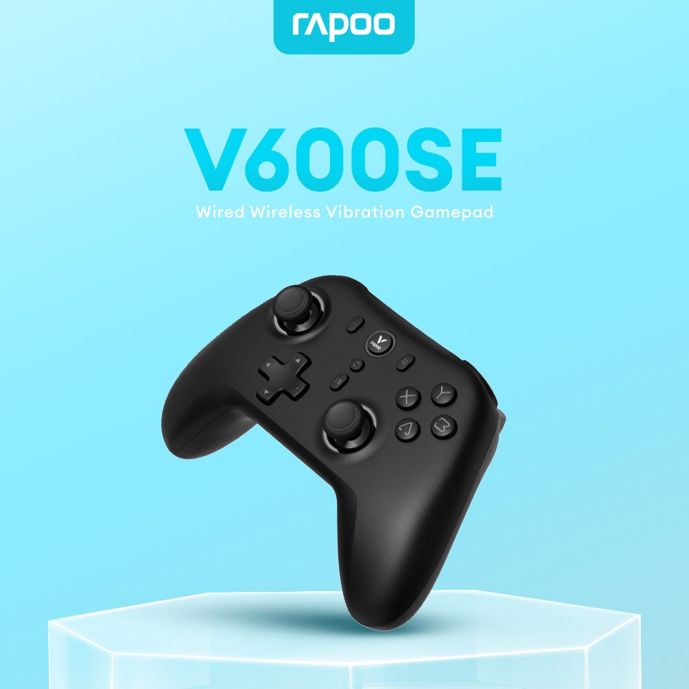 Rapoo V600SE Wired/Wireless Dual-Mode Vibration Gamepad - Black ...