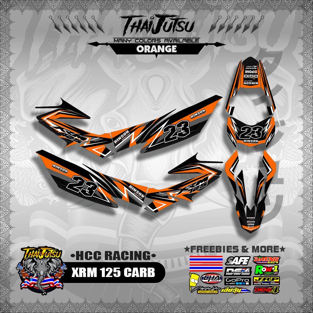 XRM 125 CARB STICKER FULL DECALS ( HCC RACING )【ThaijutsuStickers ...