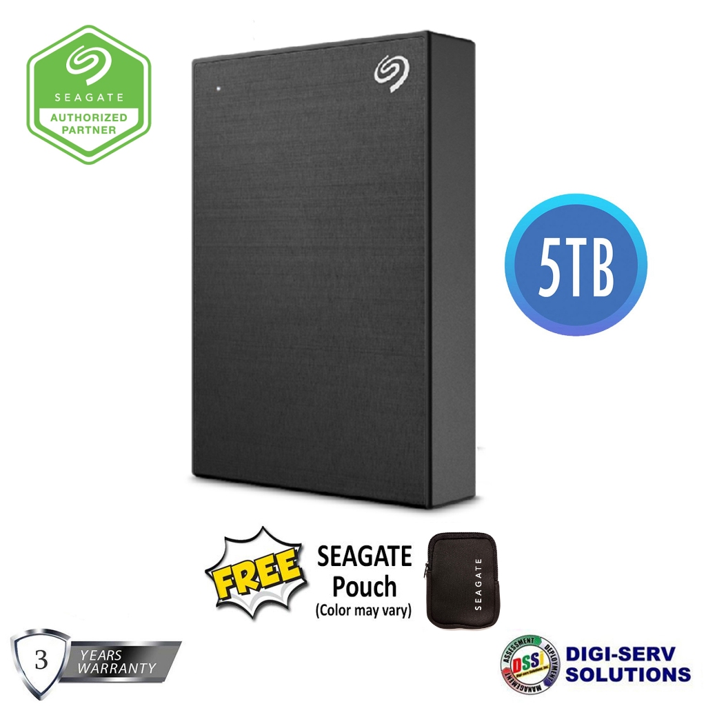 Seagate One Touch 5TB (Black) Portable Hard Drive (STKZ5000400) with ...