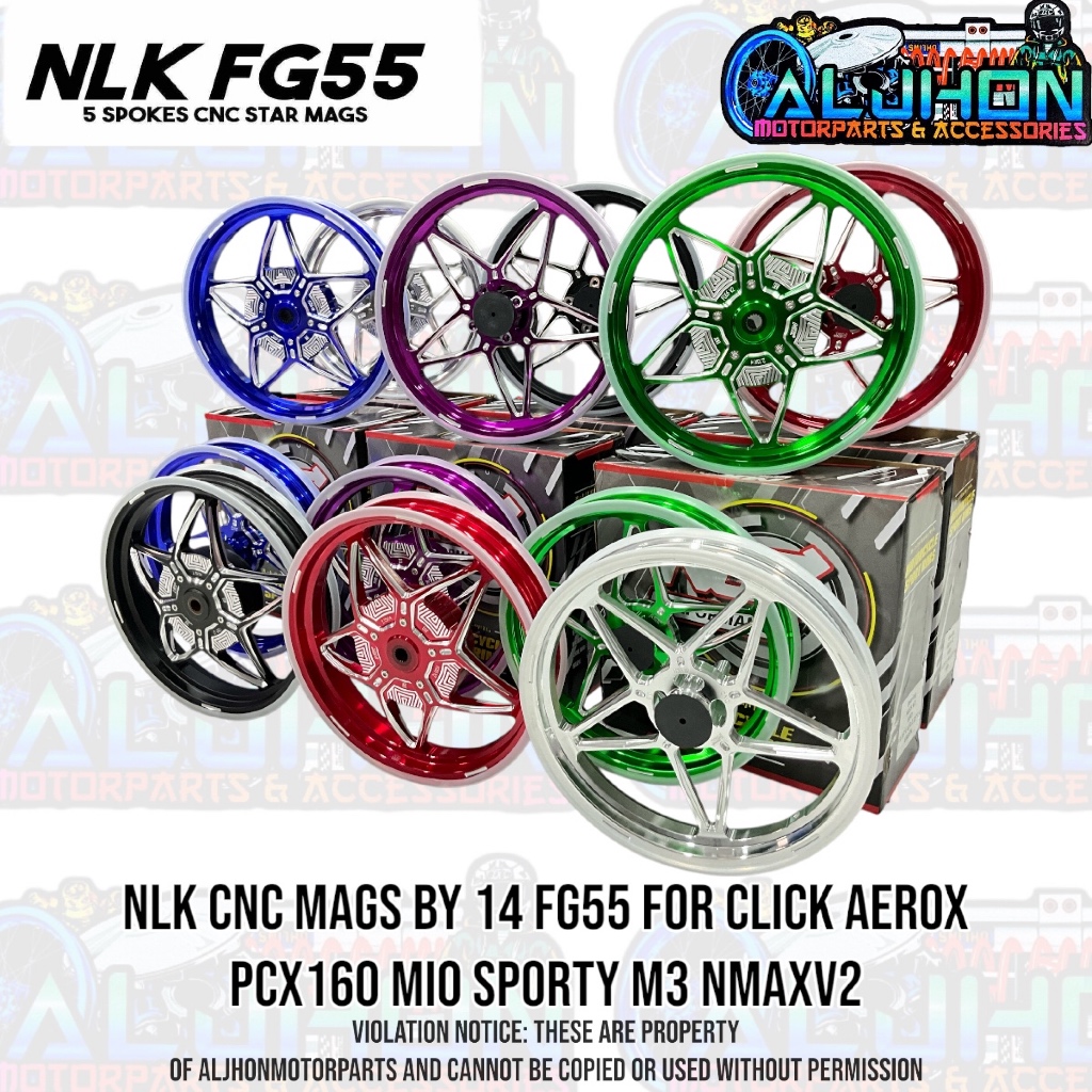 NLK INDO CONCEPT MAGS BY 14 FG55 FOR CLICK AEROX PCX160 MIO SPORTY M3 ...