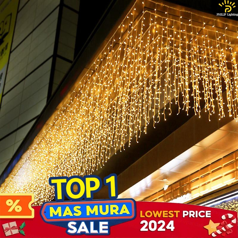 LED Waterfall Lights Icicle Waterfall Fairy Christmas Decor String ...
