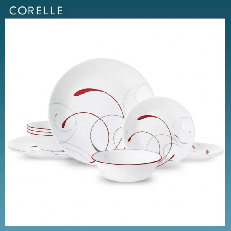 Corelle Original Authentic 12 Piece Round Dinnerware Splendor, Made in ...