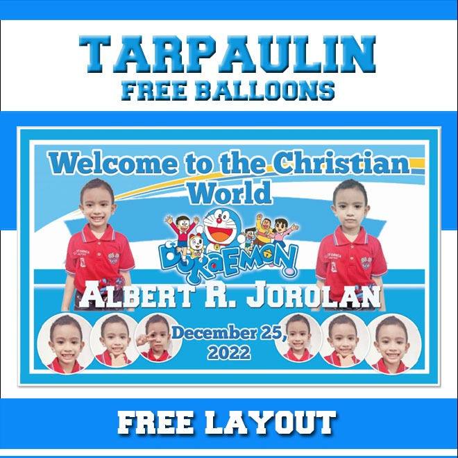 DORAEMON Tarpaulin banner backdrop decoration party birthday ...