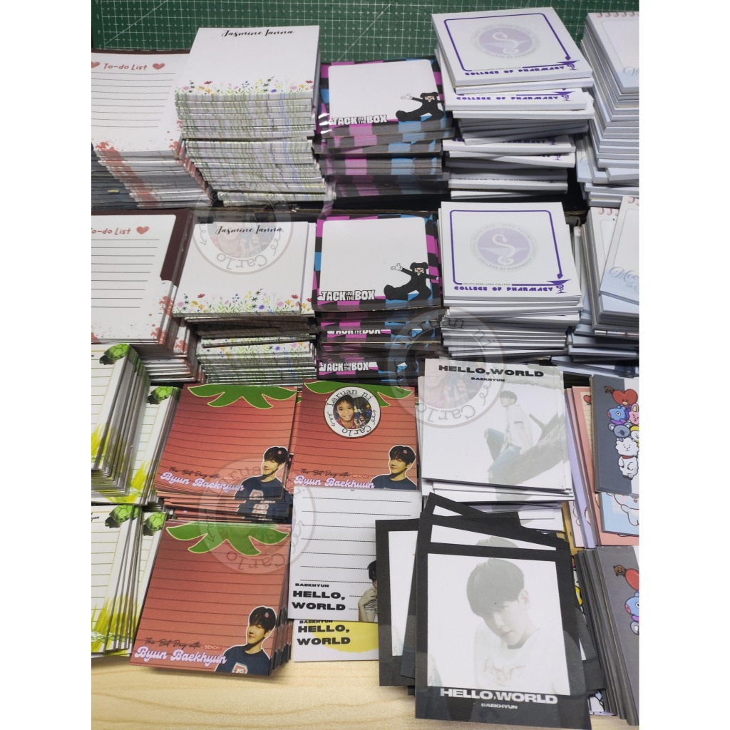 Customized 4x3 inches Notepads 100PCS | Shopee Philippines