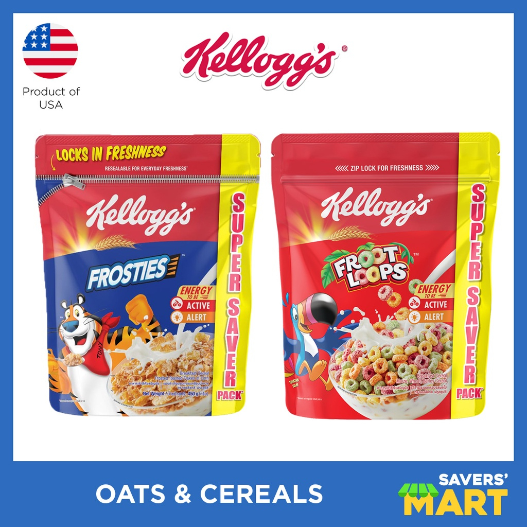 Kellogg's Cereals Super Saver Pack [Frosties, Froot Loops] 400G ...