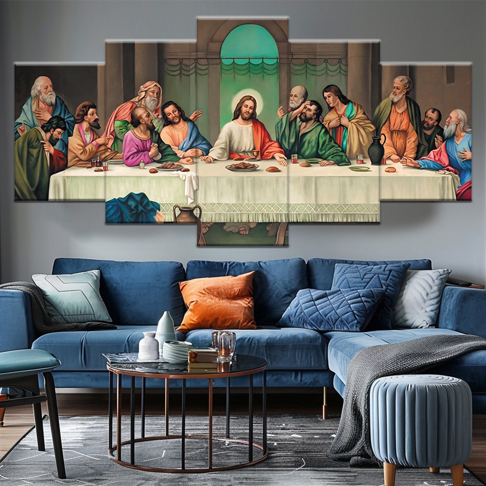 The Last Supper Poster 5pcs Jesus Stickers Wall Decor Picture Home ...