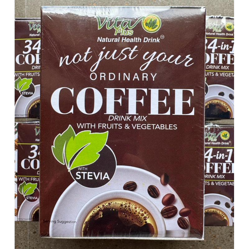 Vita Plus Stevia 34 in 1 Ordinary Coffee with Fruits & Vegetables 20 ...