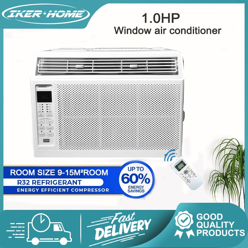 Window Air Conditioner, Digital LED Display, 1.0HP Air Conditioner with ...