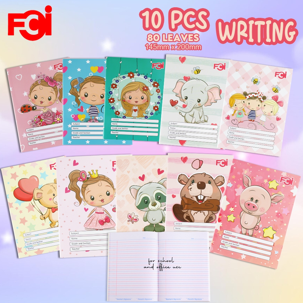 FCI Assorted W/Design Writing Notebook For Kindergarten&Elementary ...