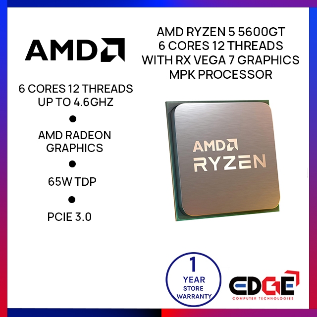 EDGE | AMD Ryzen 5 5600GT 6 Cores 12 Threads with RX Vega 7 Graphics ...