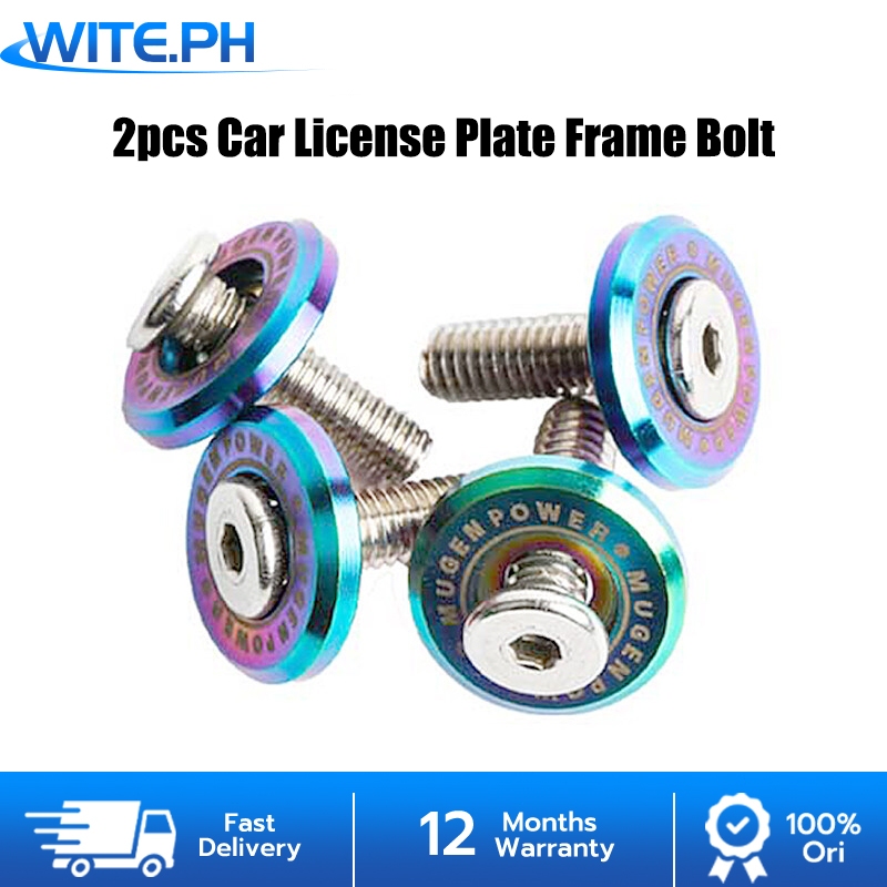 2pcs Car License Plate Frame Bolt Motorcycle Auto Number Plate Frame ...