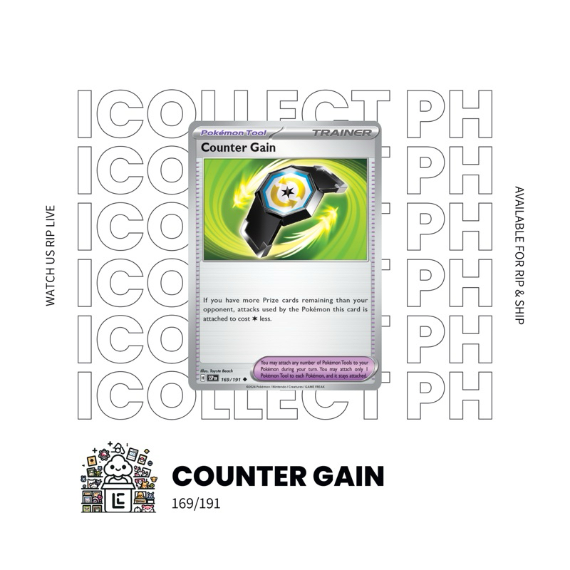 Pokémon TCG: Trainer Counter Gain | Shopee Philippines