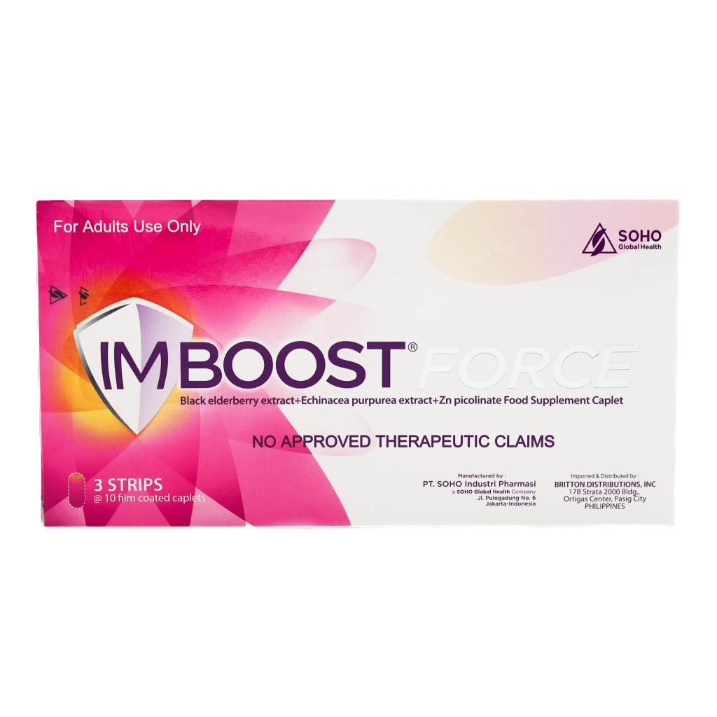 Imboost Force Film Coated Caplets for Ages 13 and Up - Immune System ...