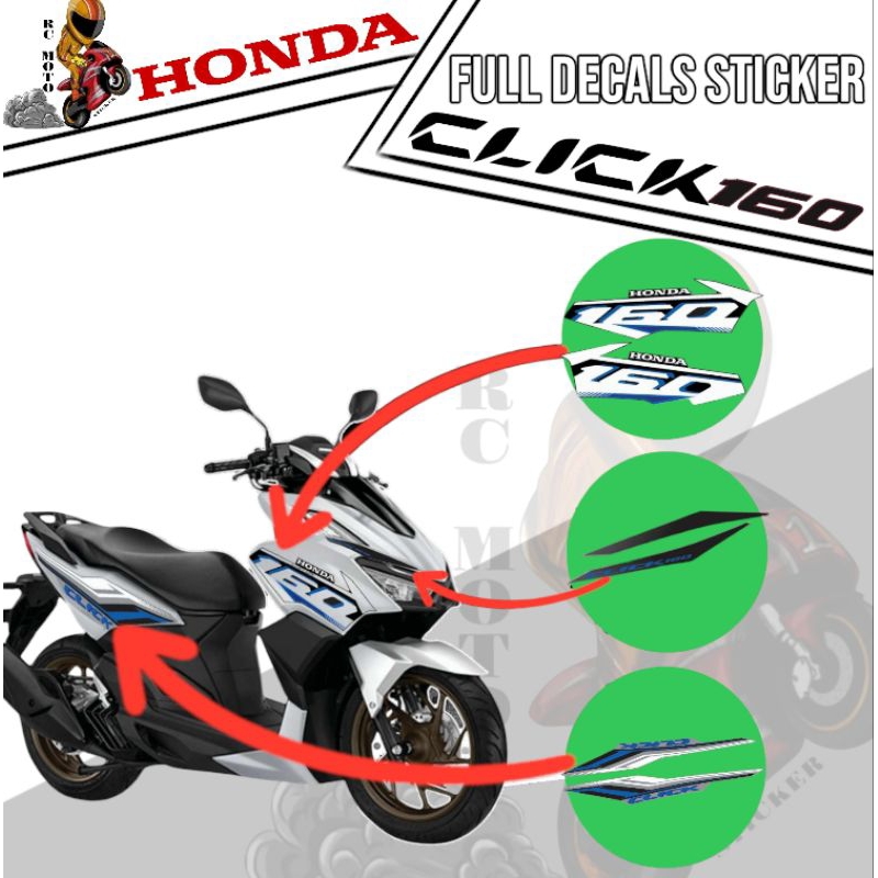 Click 160 Decals Sticker / Honda Click 160 Full Decals | Shopee Philippines