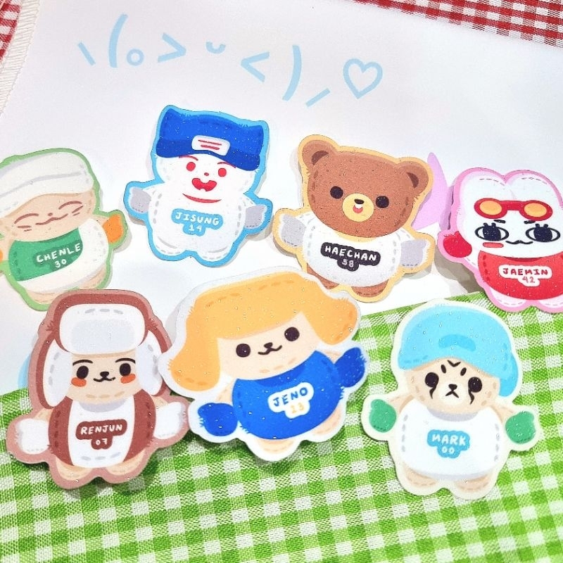 NCT Dream Plushie Fanart Waterproof Glitter-Laminated Stickers | Shopee ...