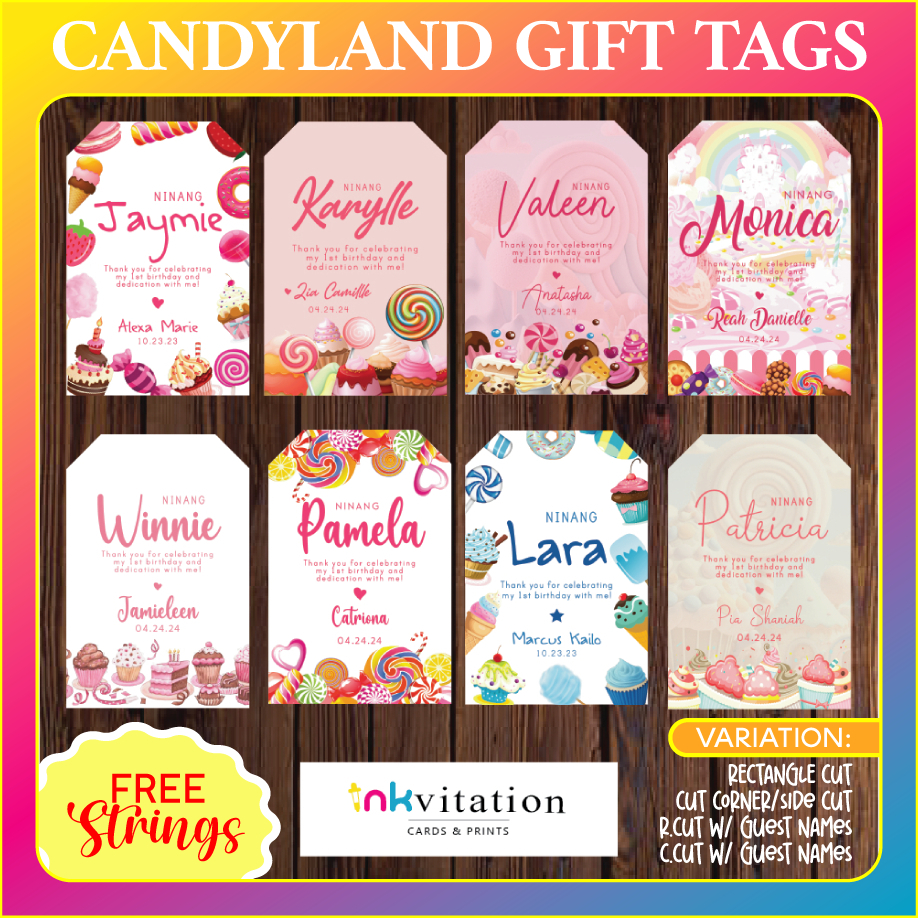FREE STRING CANDYLAND GIFT TAGS FOR BIRTHDAY I CHRISTENING I DEDICATION ...