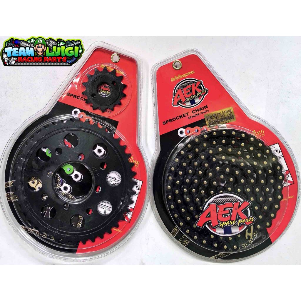 AEK SUZUKI RAIDER 150 / RAIDER 150 FI CHAIN SET HEAVY DUTY BLACK SERIES ...