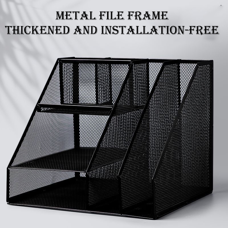 Office Supplies Metal File Frame Reference Rack File Shelf Bookstand ...