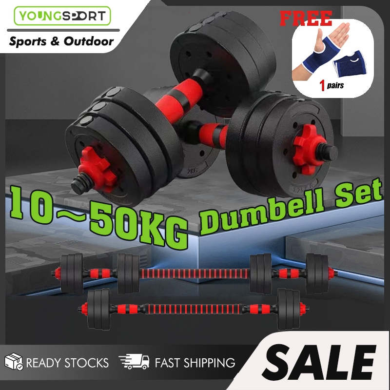 Pair Dumbbell Set For Men Detachable 10/15/20/25/30 KG 35/40/45/50 ...