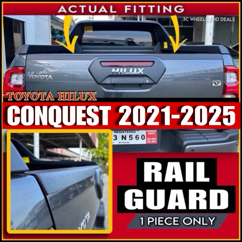 TOYOTA HILUX CONQUEST/GR SPORT 2021-2025 RAIL GUARD (1 PC ONLY ...