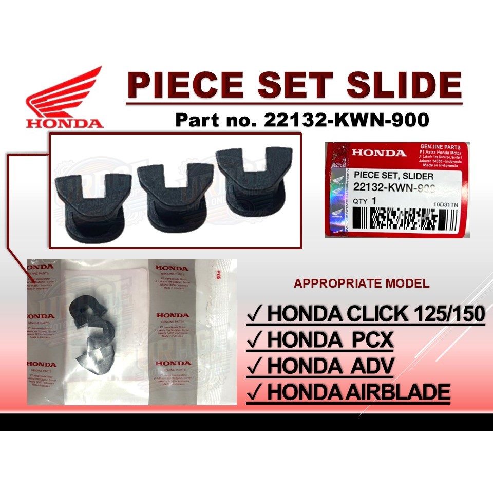 Honda Slider Piece Set ( 3 pieces ) 22132 KWN 900 FOR HONDA CLICK 125 / ...