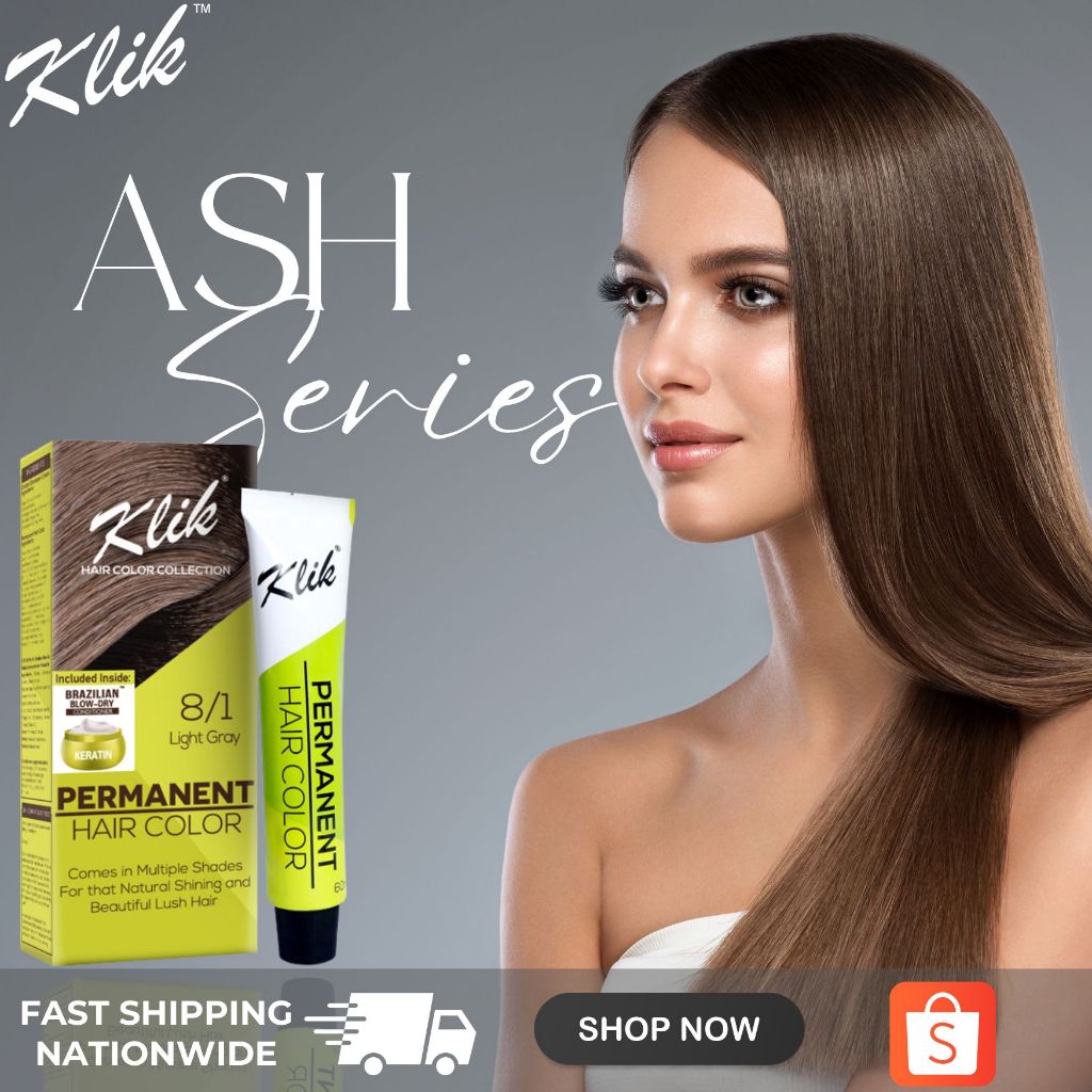 Klik Permanent Hair Color Cream 60ml - Ash Series | Shopee Philippines