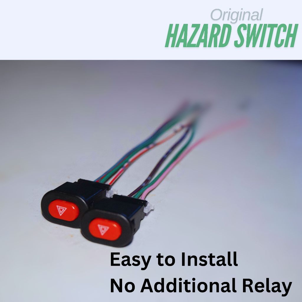 Hazard Switch for Motorcycles + 3 wire pin Socket | Shopee Philippines