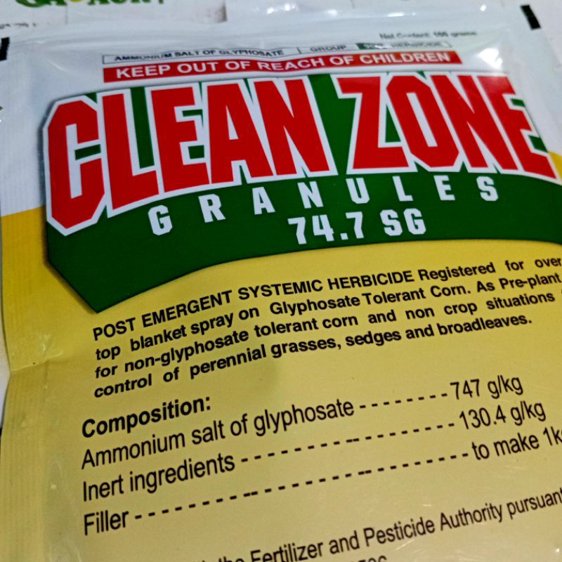 CLEAN ZONE GRANULES 74.7 SG WEED CONTROL (100g) | Shopee Philippines