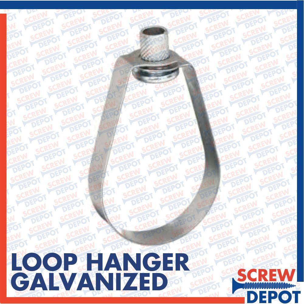1PC GI Loop Hanger 1/2" to 4" or Galvanized Pipe Hanger Screw Depot ...