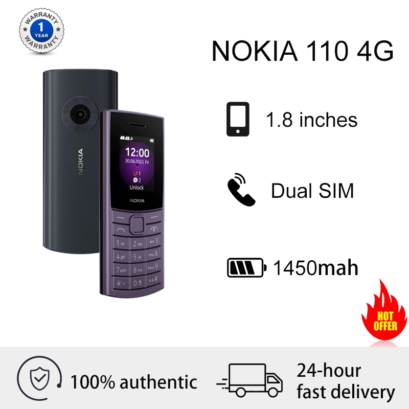 Original Noi 110 4G basic mobile phone 1.8 inch mobile phone super long ...