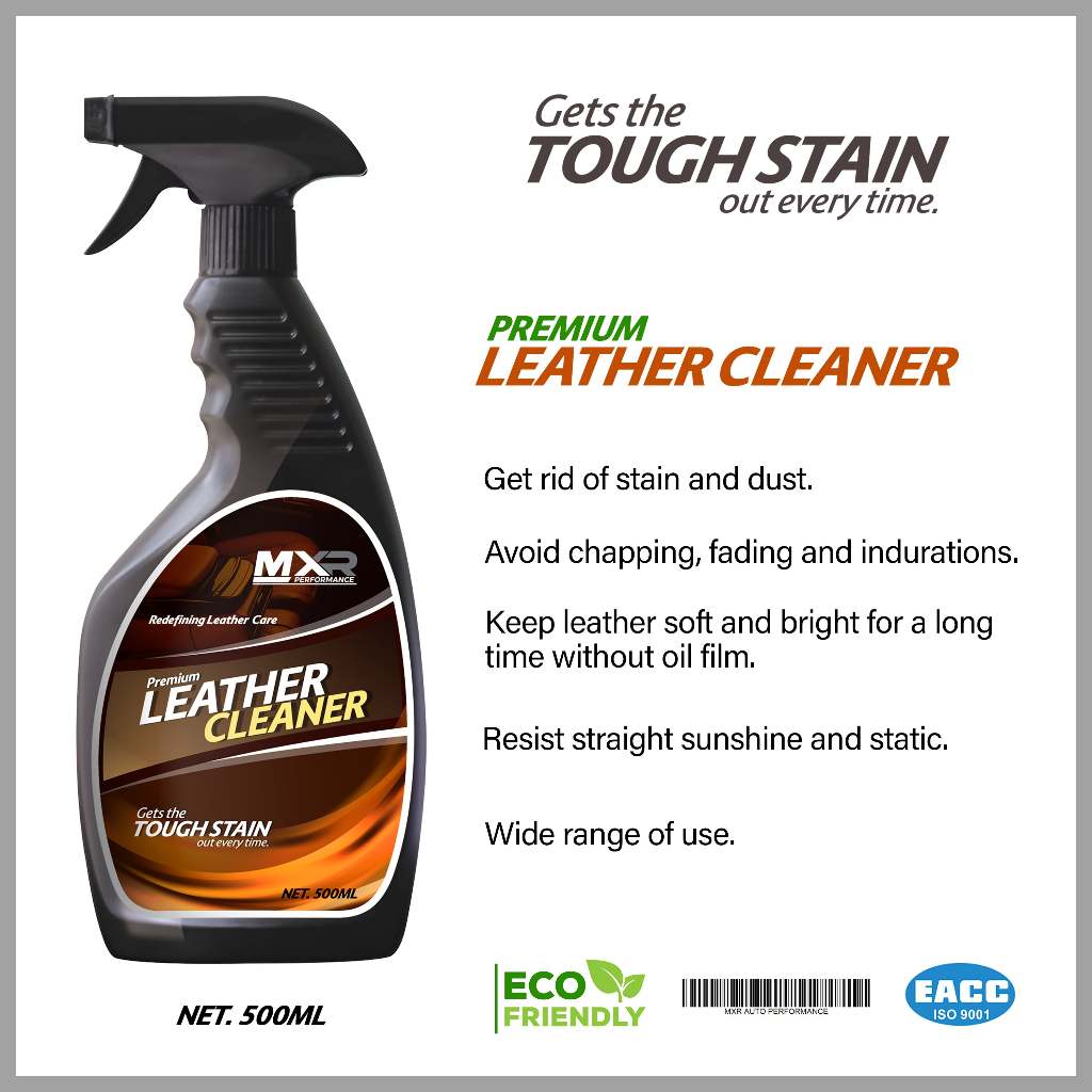 MXR PREMIUM LEATHER CLEANER 500ML | REDEFINING LEATHER CARE | GET RID OF STAIN & DUST | Shopee ...