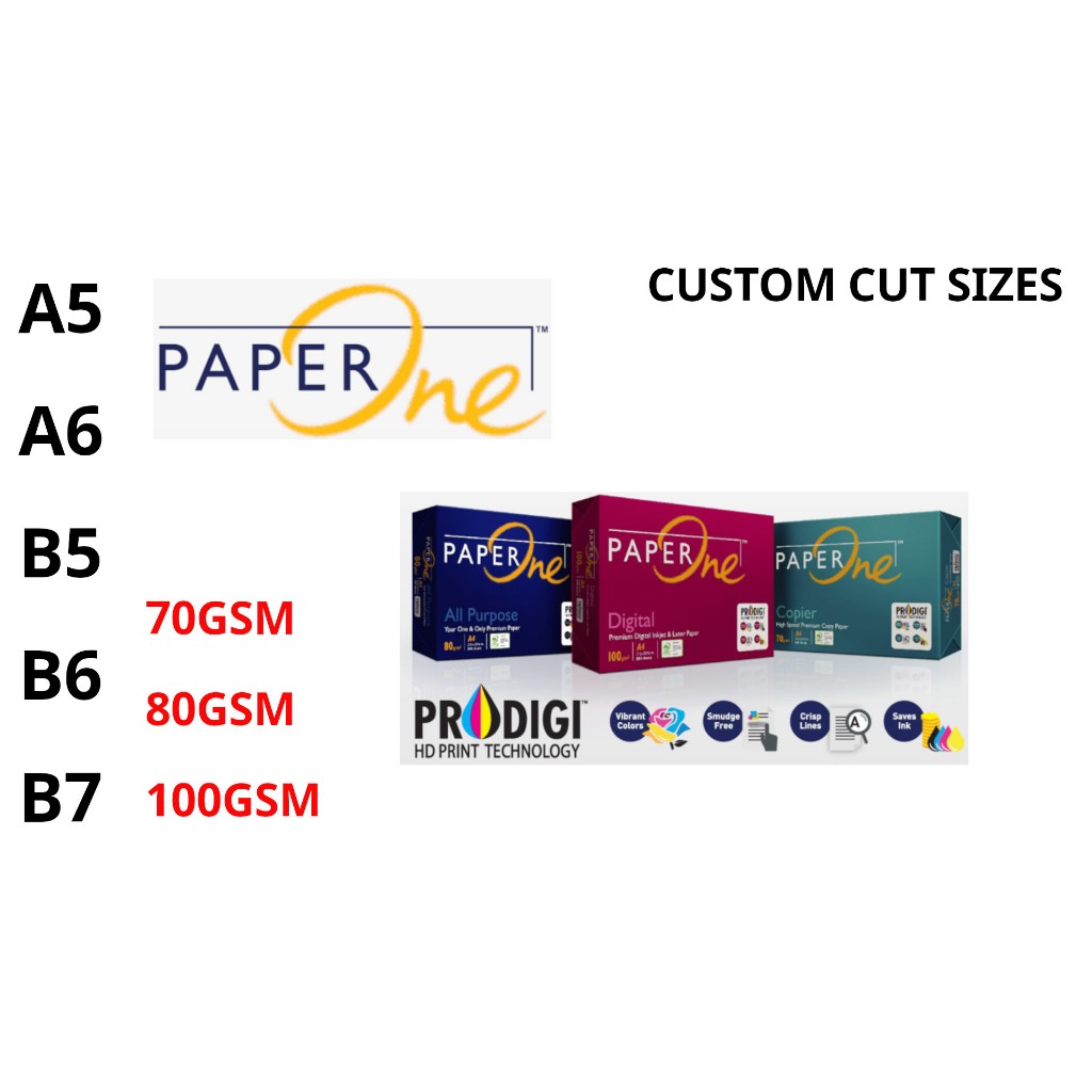 Paper One bond paper A5 A6 B5 B6 B7 half short letter long legal A3 A4 ...
