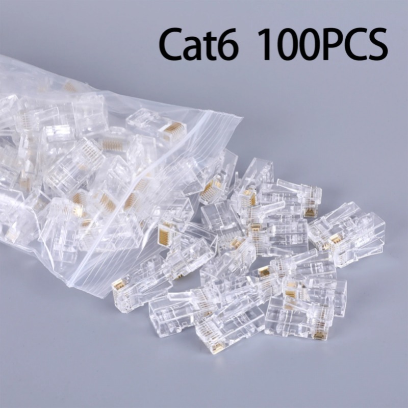 1 pack/100PCSRJ45 network connector crystal head plug CAT6 modular ...