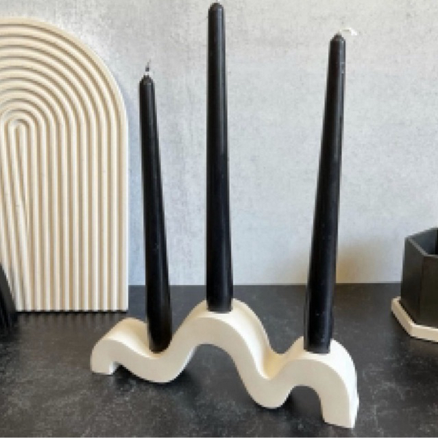 Aesthetic curled 3 slot candle holder | Shopee Philippines