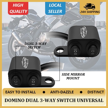 Rider Motorcycle Domino Dual Mini Driving Light Switch 3 Way Switch ...