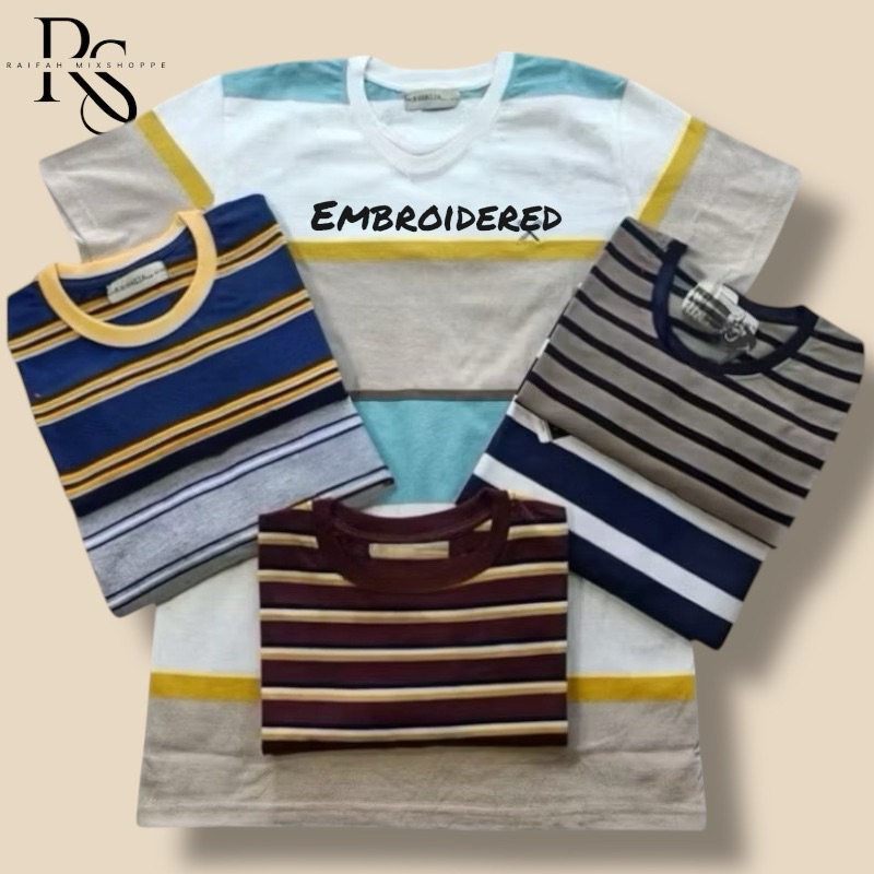 R99 highquality stripes with small logo | Shopee Philippines