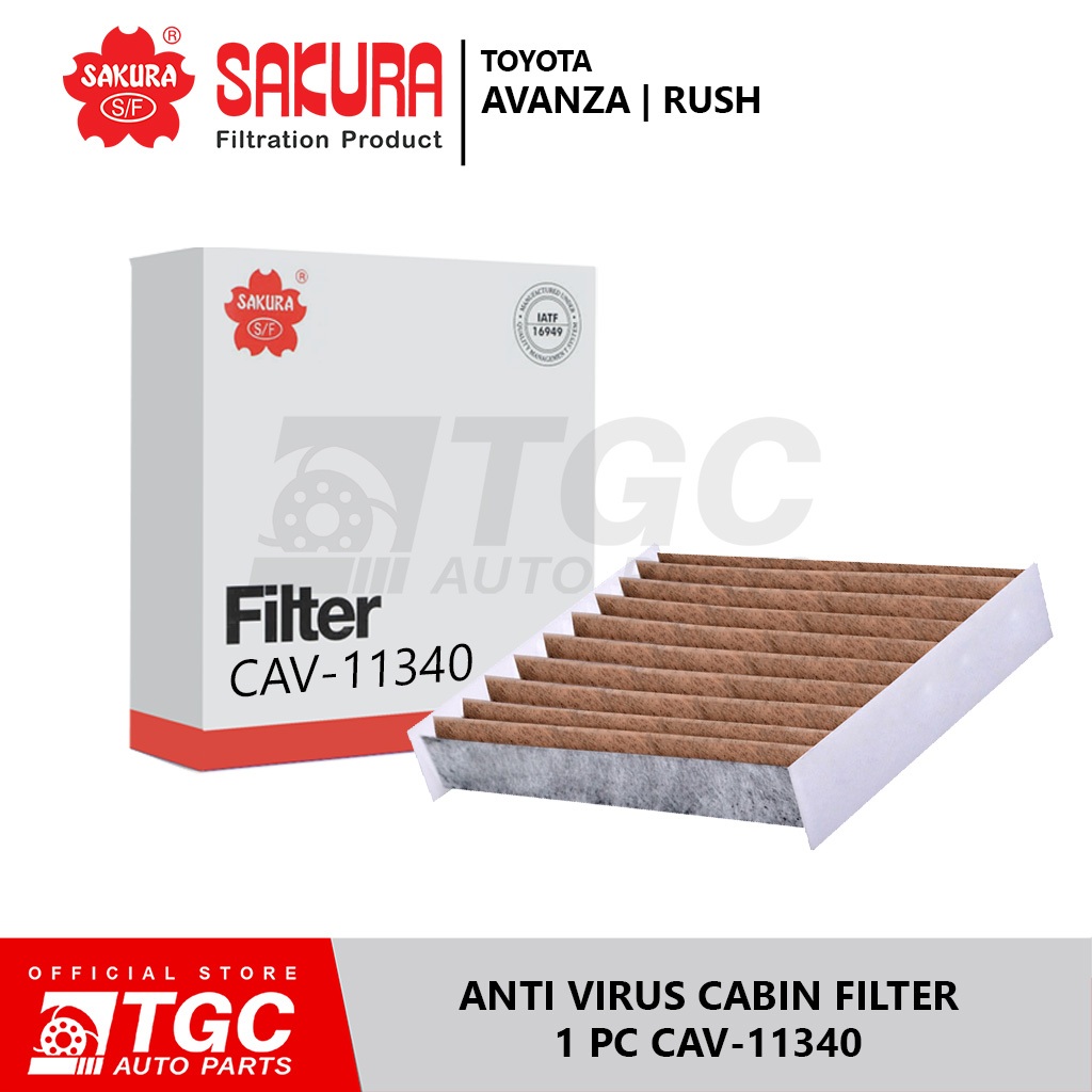 Sakura Anti Virus Cabin Filter CAV11340 Toyota Avanza 2016 - Up / Rush ...