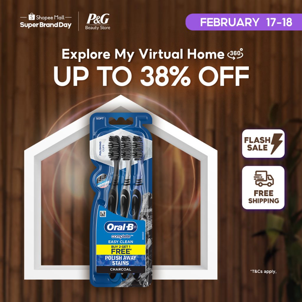 Oral-B Complete Easy Clean Charcoal Toothbrush 3s | Oral Care | Shopee ...