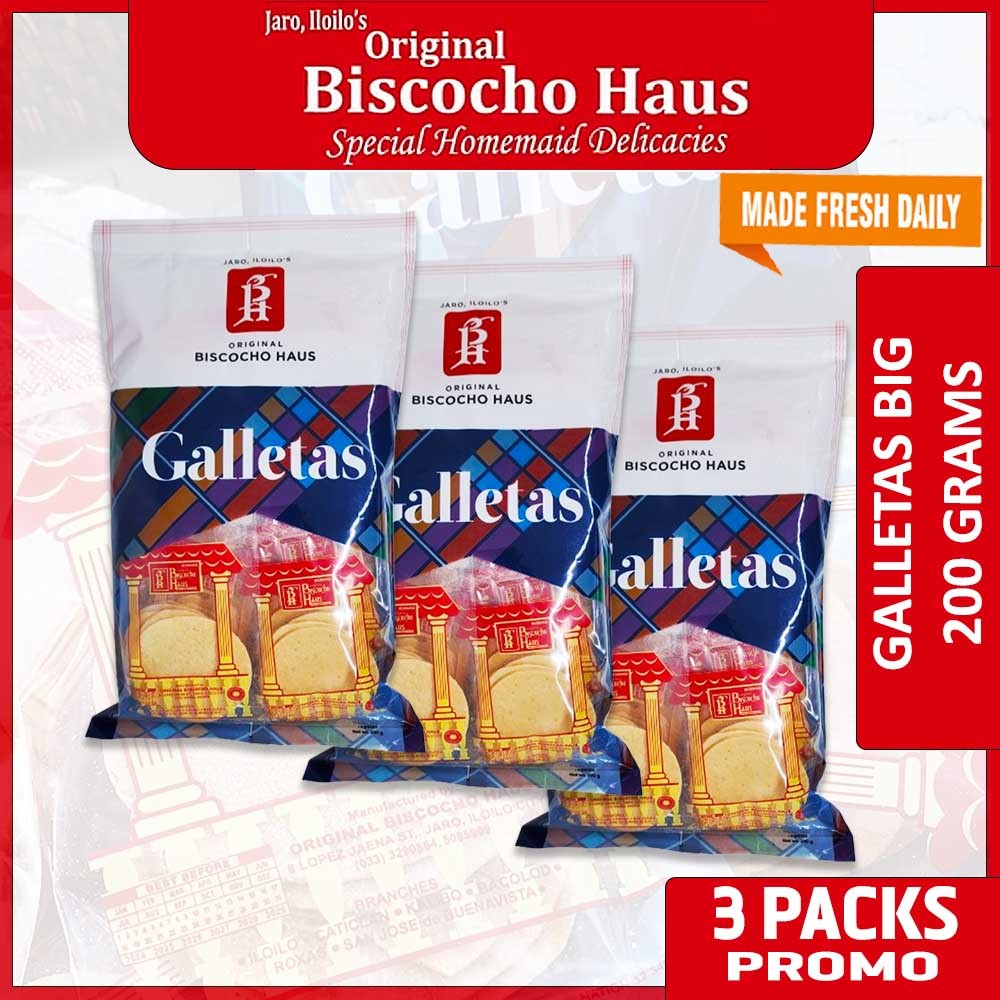 3 Packs Galletas Big Iloilo Original Biscocho Haus Best Seller ...