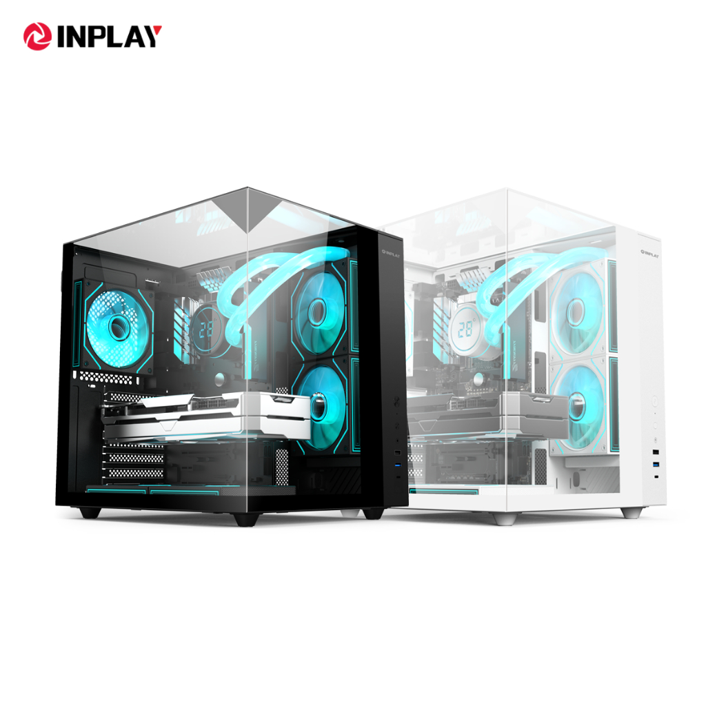 Inplay Seaview Summer PC Case Build-in 3 ARGB Fan Tempered Glass Gaming ...
