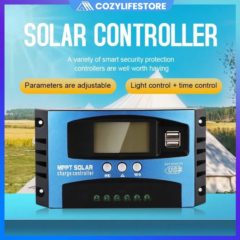 Mppt Solar Charge Controller 100a 60a 50a 40a 30a Power Dual USB Lcd Display | Shopee Philippines