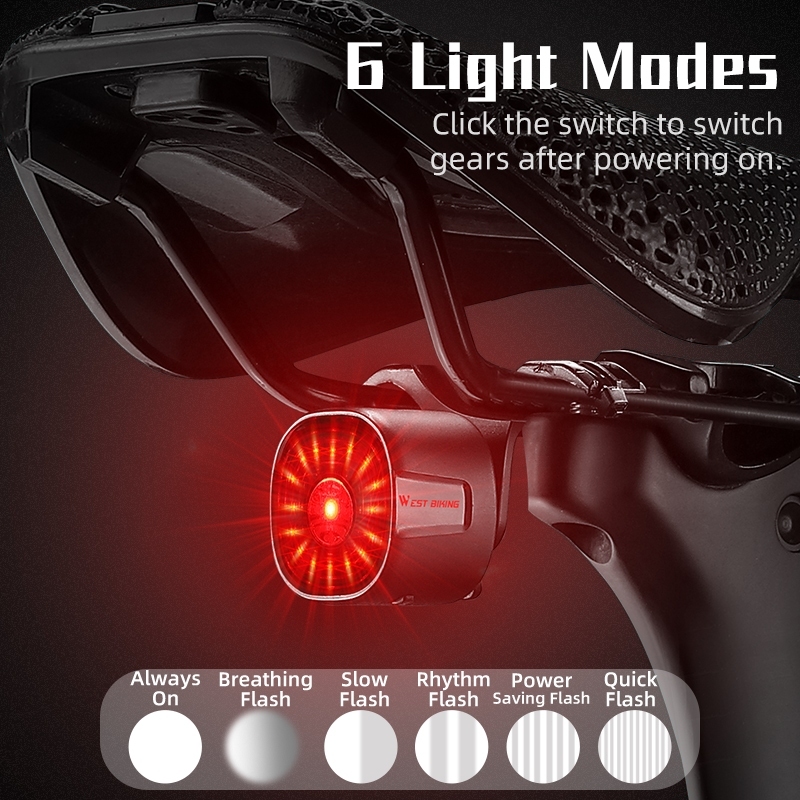 Rechargeable Waterproof Blinker Light for Bike Rear Signal Light Tail ...