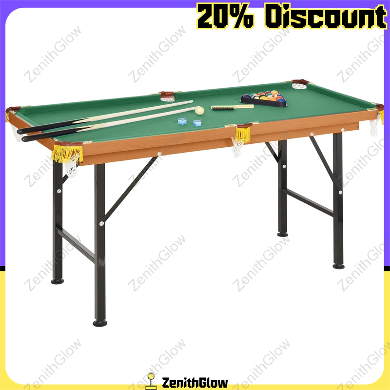 ZenithGlow Mini Billiard Table Set Wooden Tabletop Adjustable Pool ...