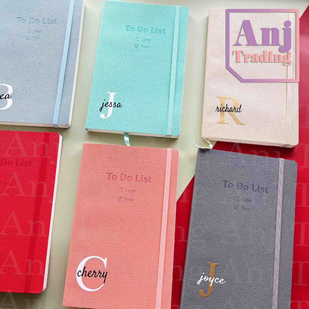 FREE NAME Leather To Do List Notebook Journal A5 size With Garter ...