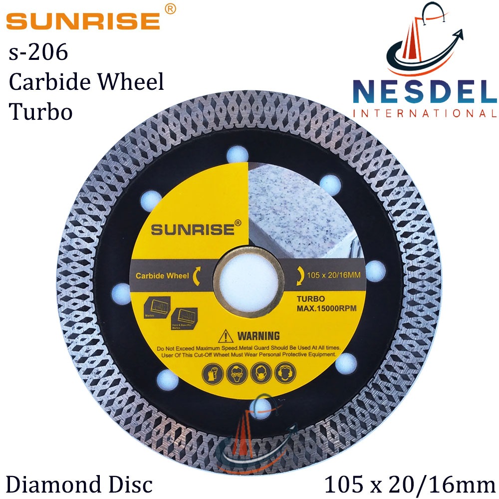 Sunrise Diamond Disc Turbo S-206 4" Heavy Duty for Tiles I Nesdel ...